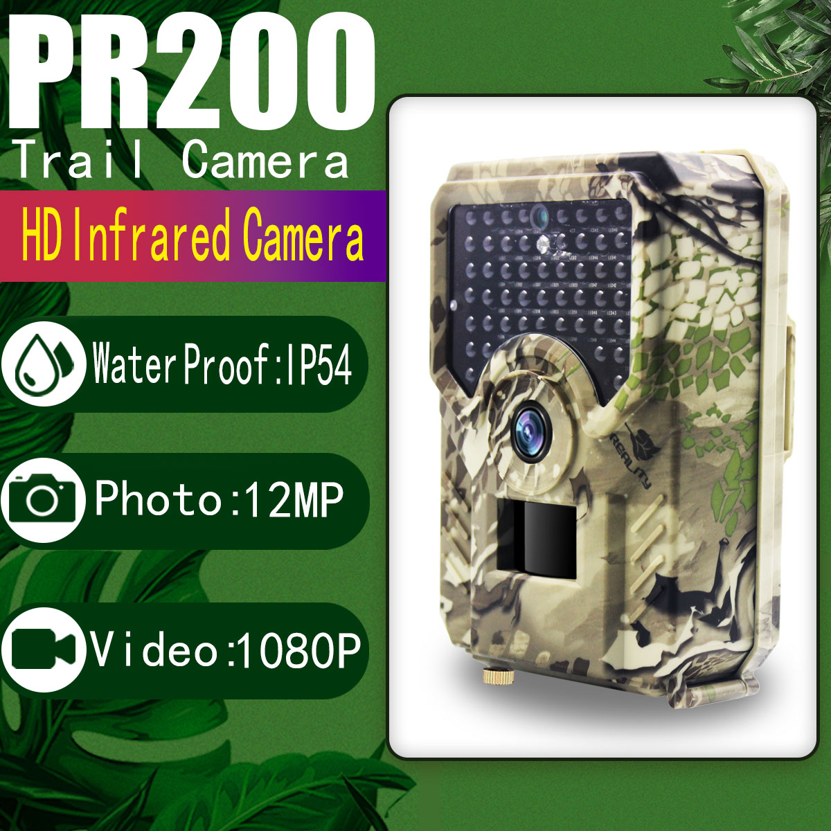 Hunting Trail Camera with 120° Wide-Angle Motions 12MP 1080P Trail ...