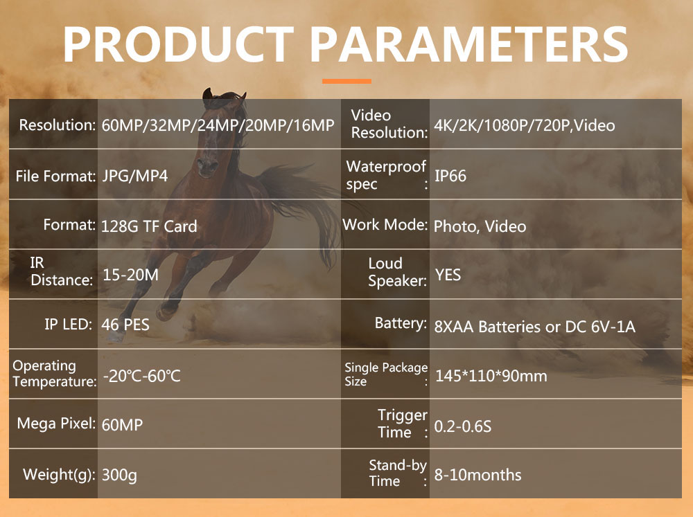 HunterCam PR5000 Wifi 4K 60MP IP66 Waterproof Trail Camera for Hunting ...