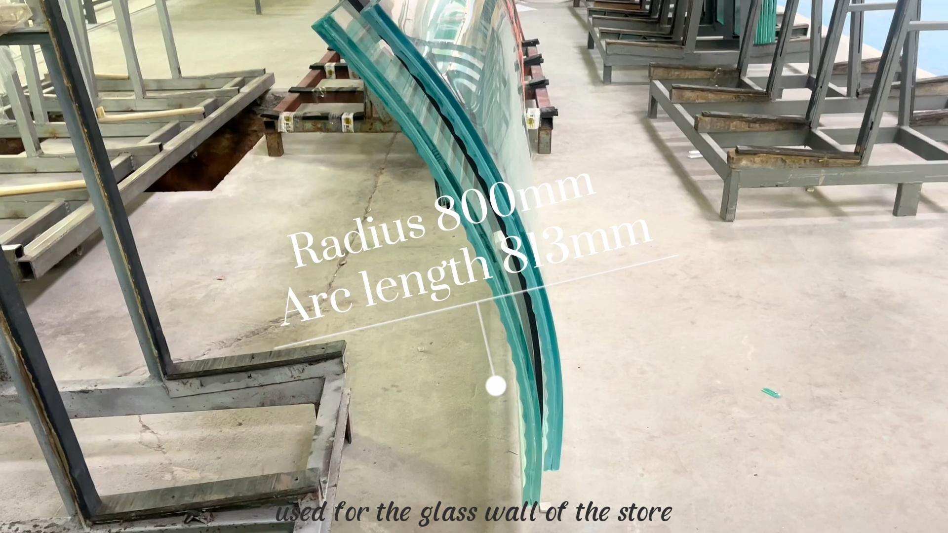 Curved fluted glass wall | HONGJIA GLASS