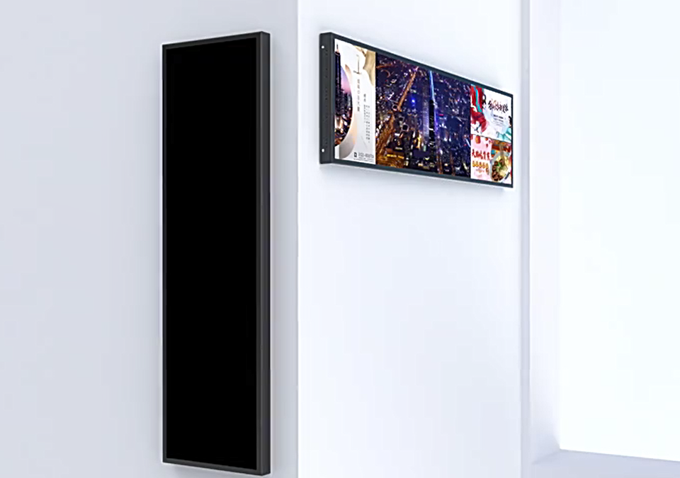 Super slim 37 inch double side digital signage display traffic LCD ...