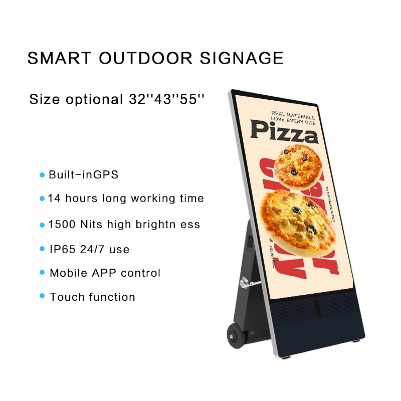 Kosintec 43inch Portable Digital Poster Battery Powered Floor Standing ...