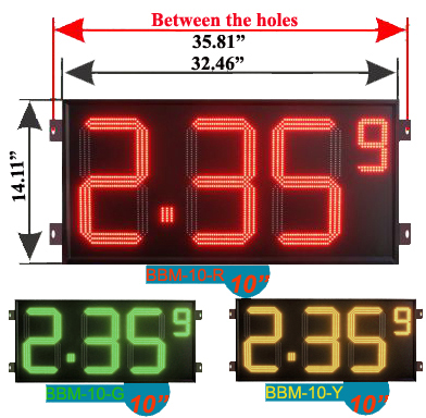 Quality 10 Inch Led Digital Price Sign Manufacturer | BBM Traffic Light