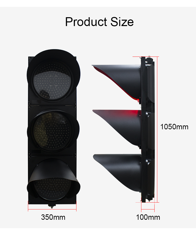 Dia.300mm(12inch) Red Yellow Green Ball LED Traffic Light with Clear ...
