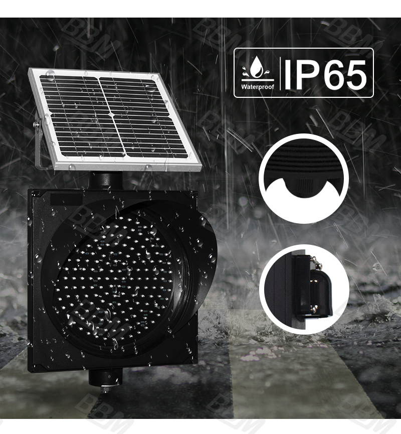 Quality Dia.300mm(12inch) Red Flashing LED Solar Traffic Light ...
