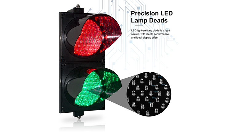 Dia.200mm(8inch) Red Green Ball LED Traffic Light With Cobweb Lens