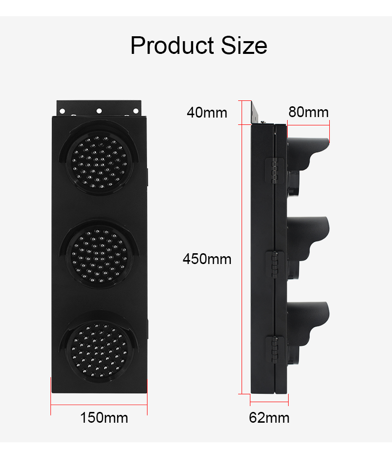 Dia.100mm Red Yellow Green Ball LED Traffic Lights | BBM Traffic Light