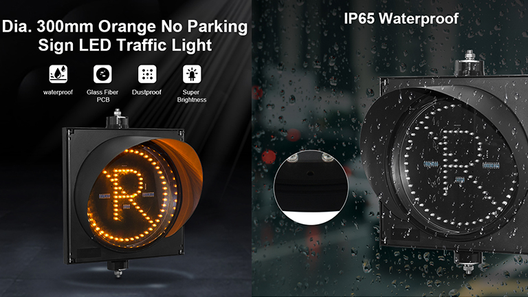 Orange NO Parking Sign LED Traffic Light | BBM LED