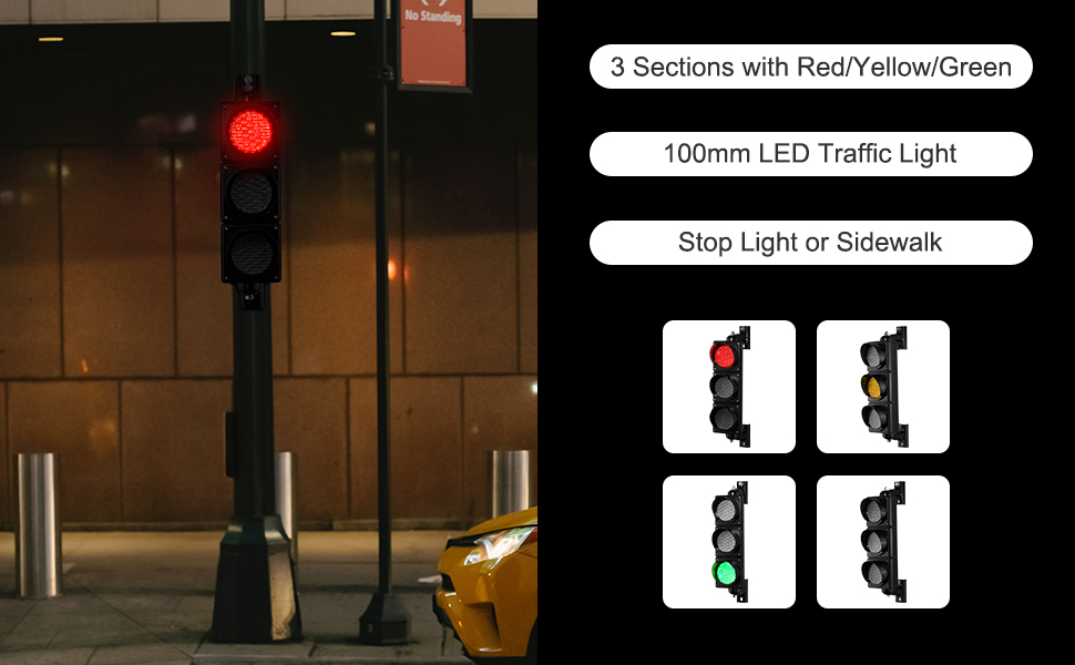 Dia.100mm(4inch) Red Yellow Green Ball LED Traffic Light with Cobweb ...