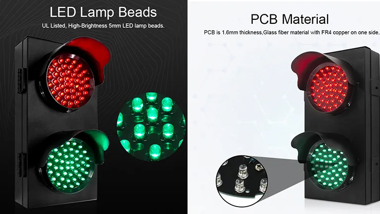 3 Red Yellow Green Traffic Lights Red Green Full Screen Array Of