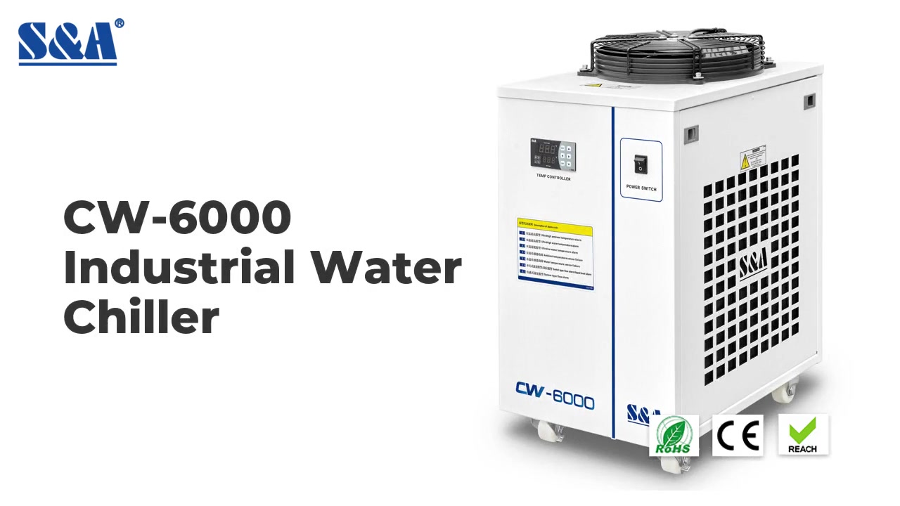 Industrial Chiller System CW-6000 3.14kW Cooling Capacity 5 to 35°C ...