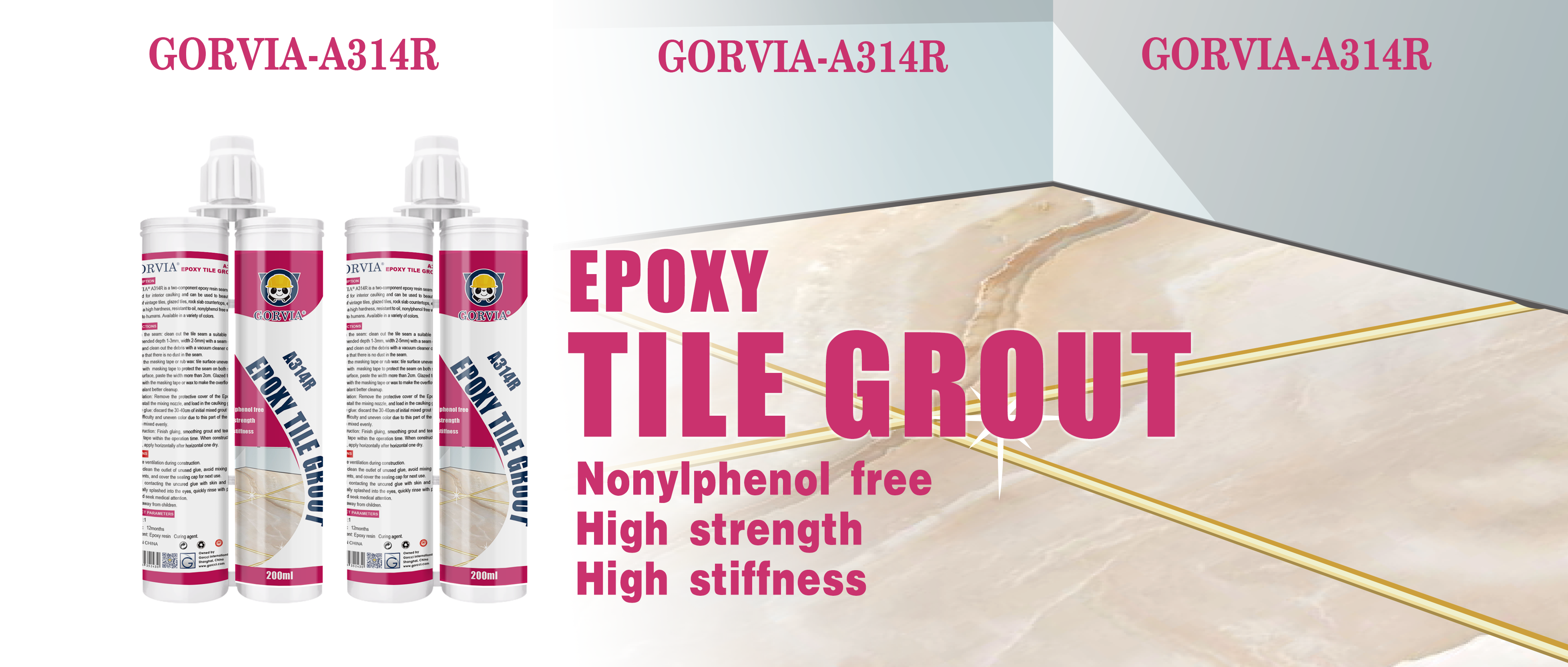 GORVIA A314 Two-component Epoxy Tile Grout | GORVIA