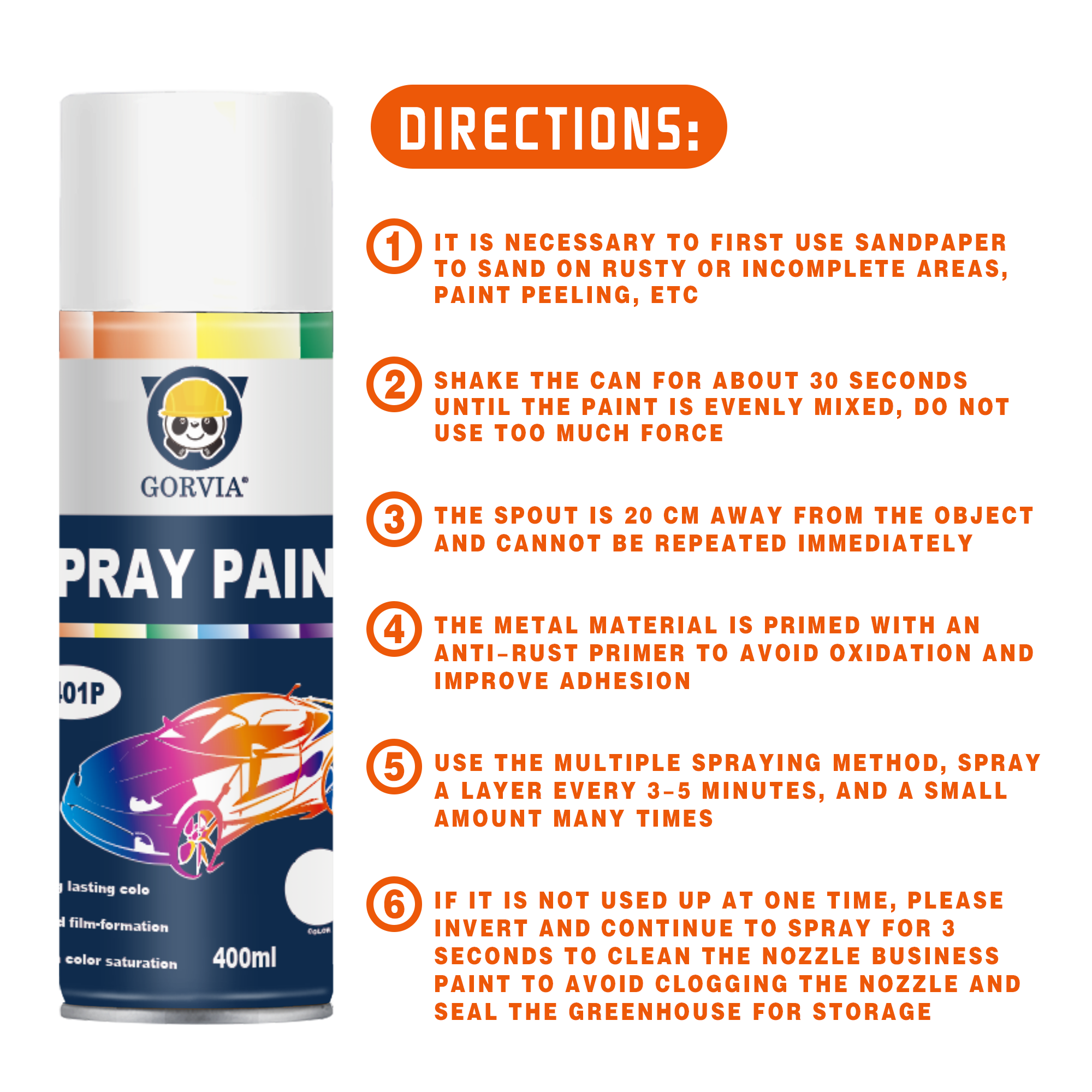 GORVIA 400ml P401 Spray Paint | GORVIA