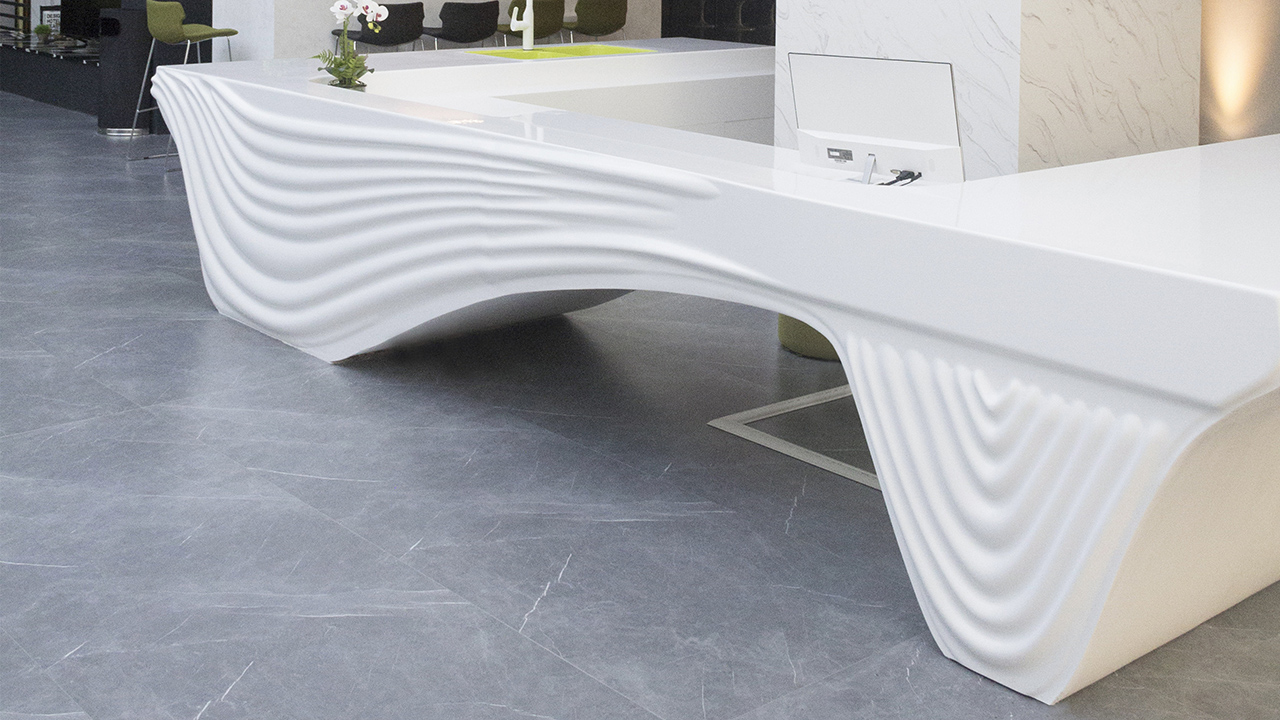 Bendable pure acrylic artificial stone solid surface for Interior ...