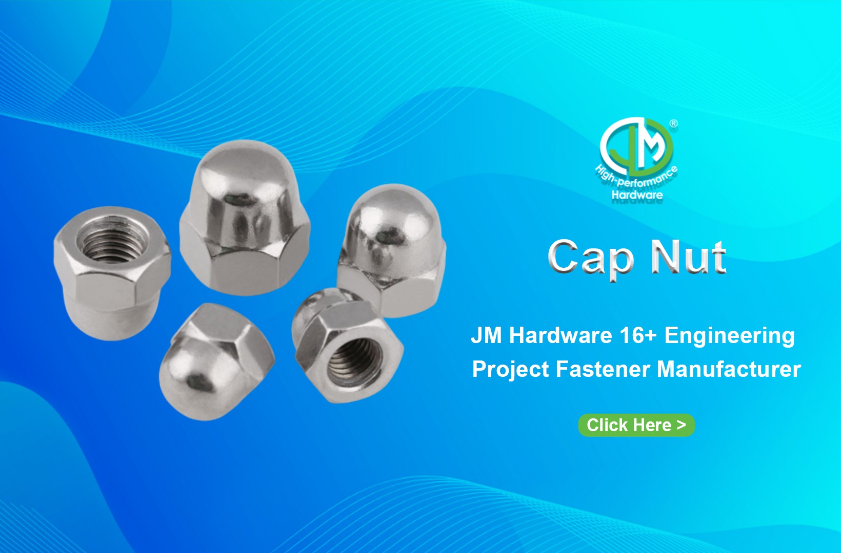 JM Hardware® Acorn Nut/Cap Nut/ Crown Hex Nut