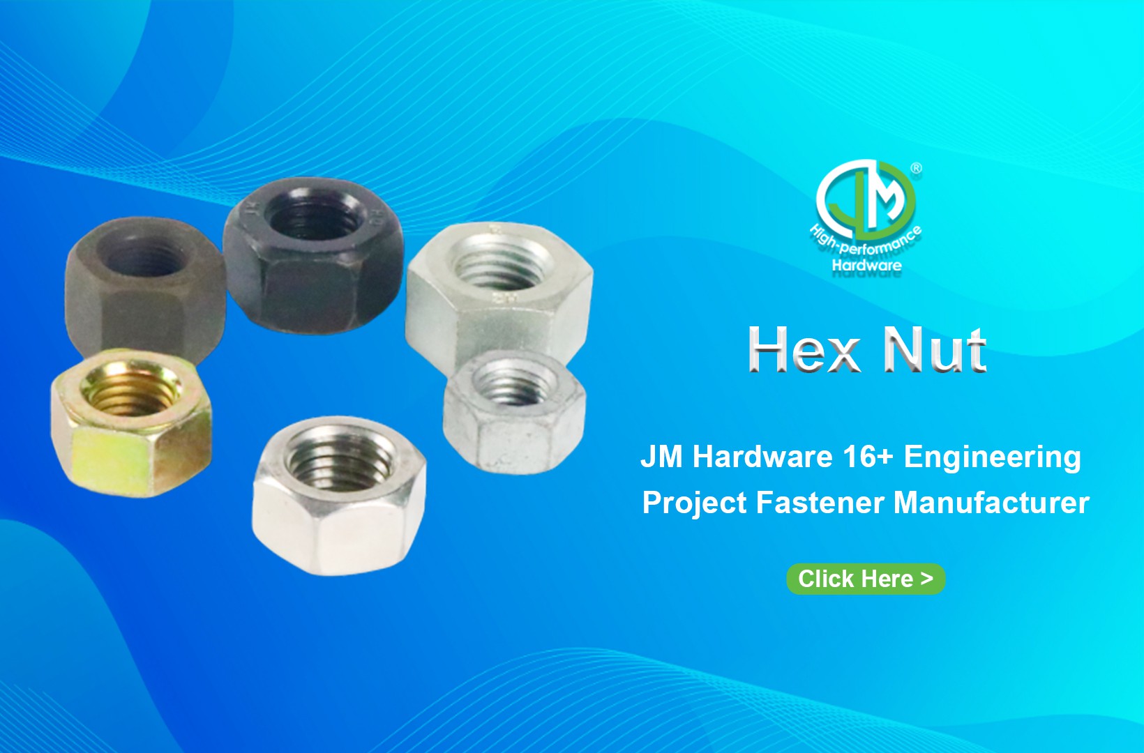 JM Hardware® Finished Hex Nut