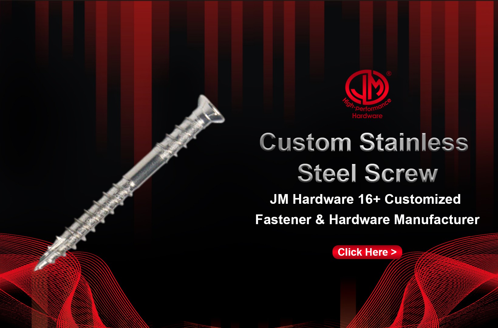 JM Hardware® Custom Stainless Steel Screw (JMCS 688)