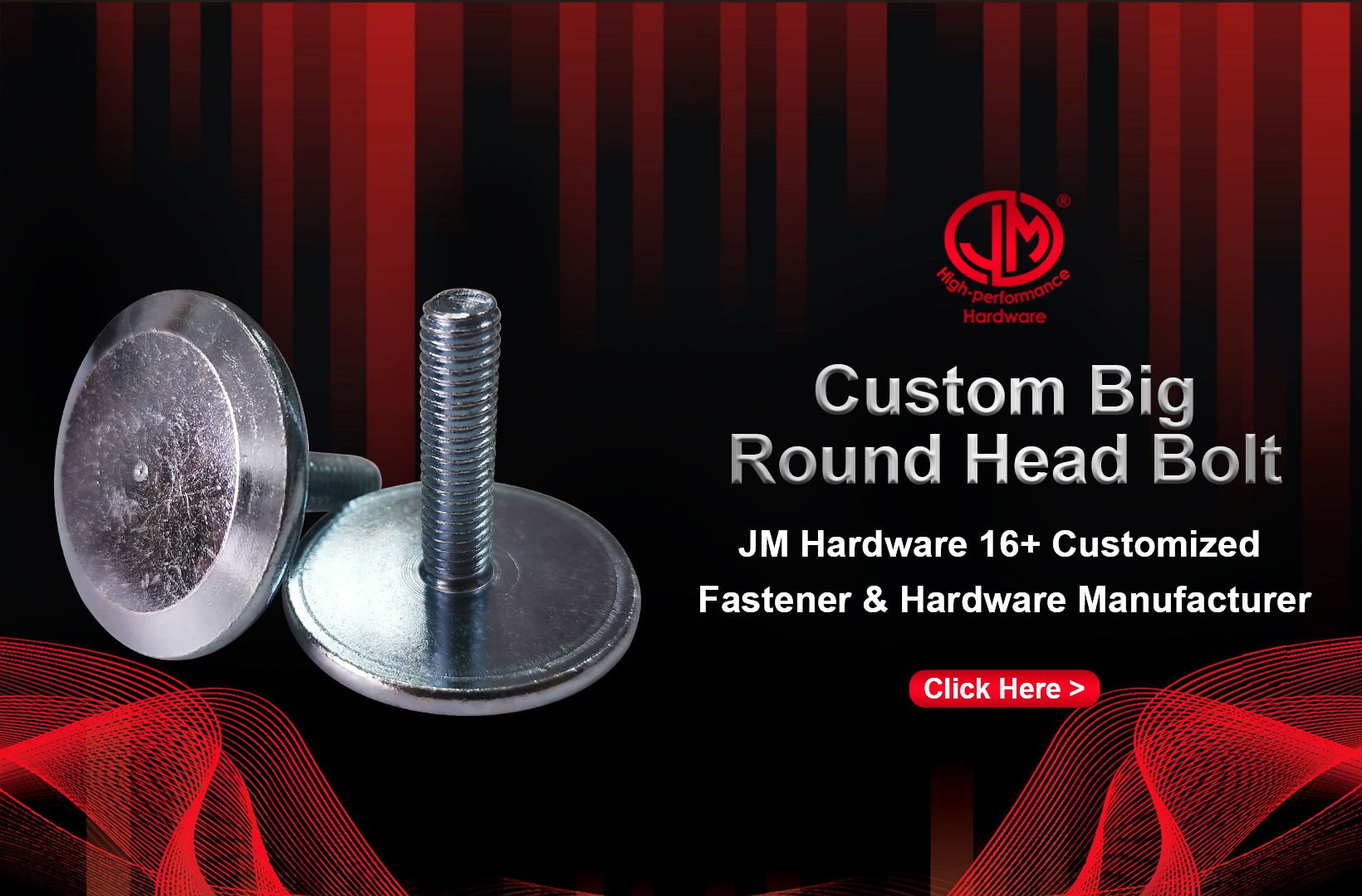Custom Round Head Bolt （JMCB698）-JM Hardwar
