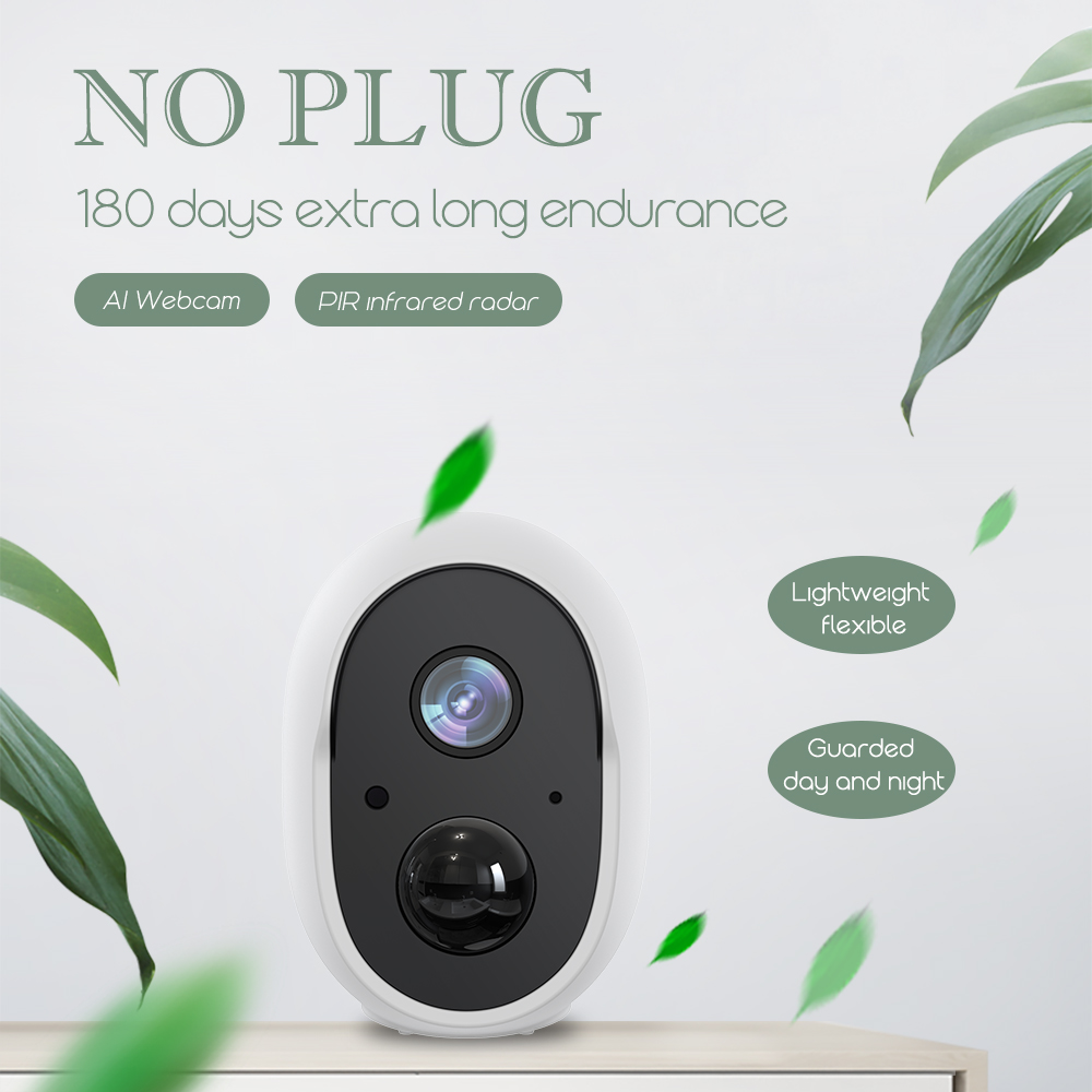 2Megapixels WiFi Wireless Two-way Audio Battery Camera