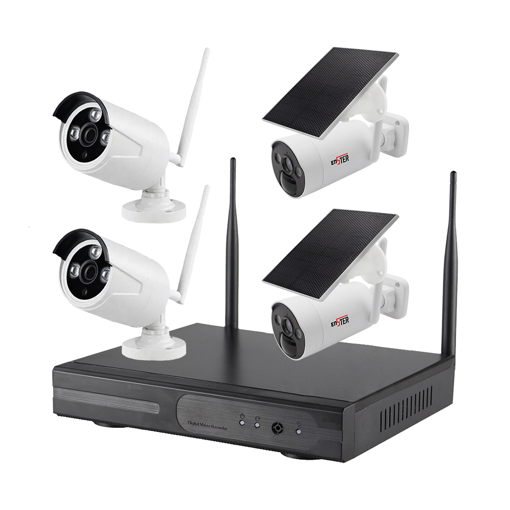 4CH 3MP Combined CCTV Solar WiFi Wireless Kit