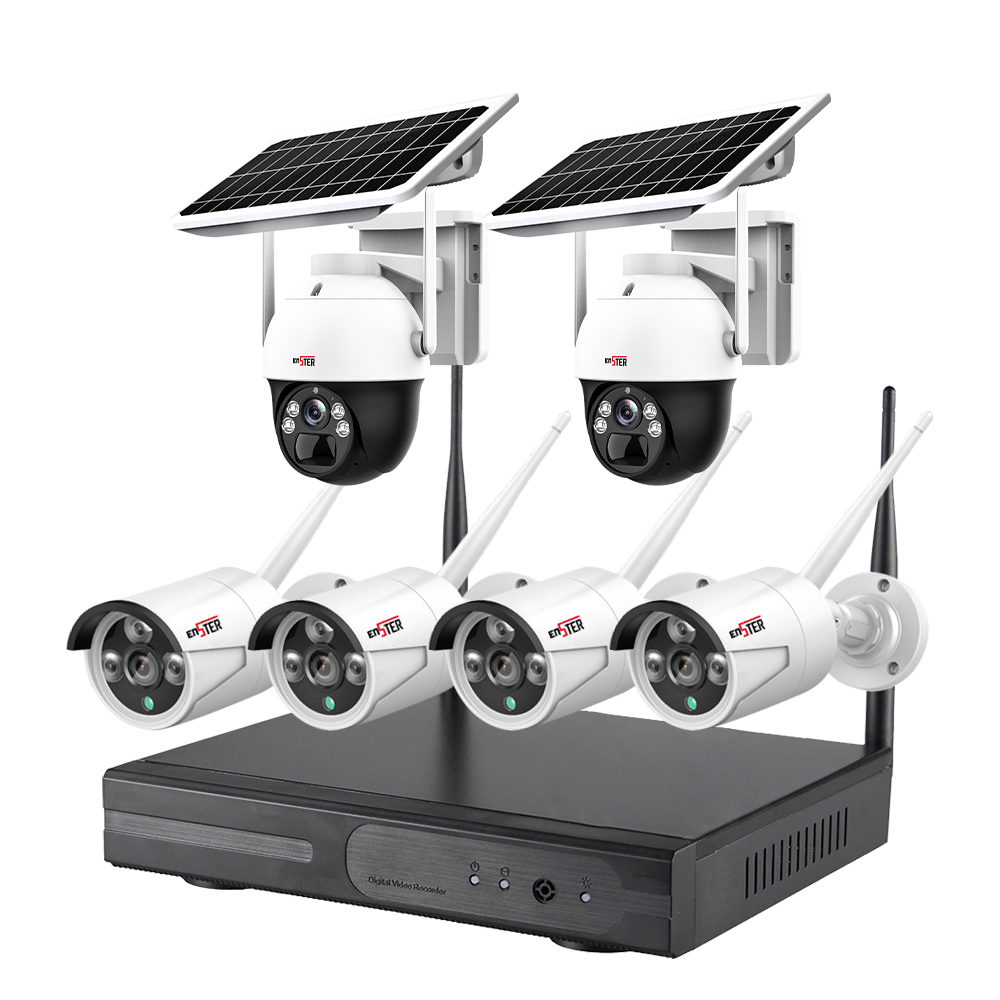 6Channel Wireless System with Solar Powered Cameras and DC12V Cameras