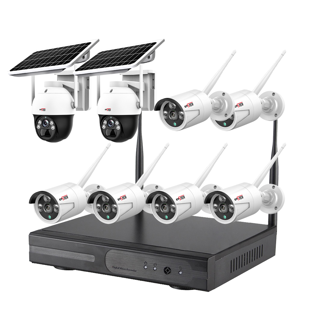 8CH H.265 3MP Plug and Play Wireless Solar Kit