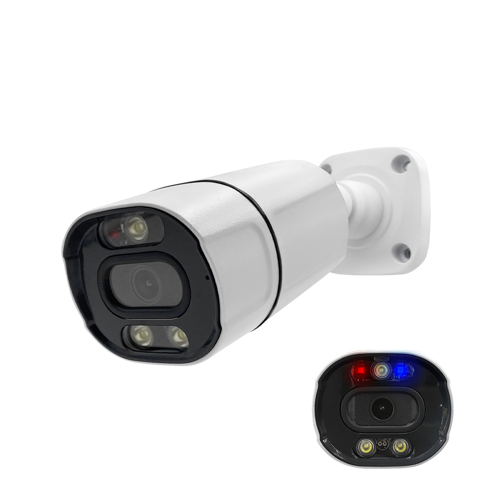 Red Blue Light Sound Light Alarm Smart IP Bullet Camera | ENSTER