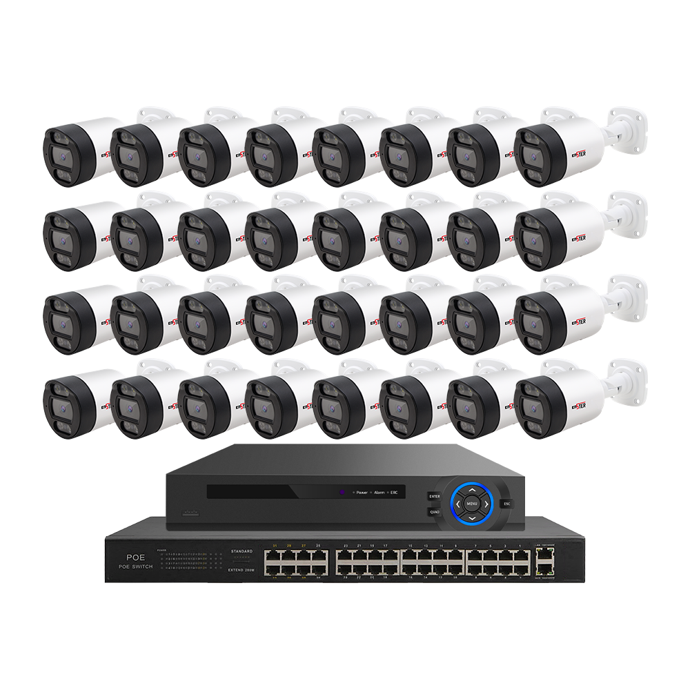 Security Products 32 Channel H.265 NVR POE CCTV IP Cameras Kits Video ...