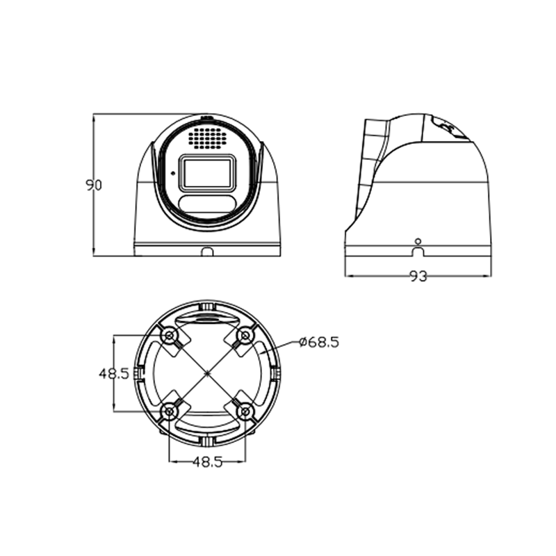 Outdoor Security Two Way Audio Smart Human Vehicle Detection Turret ...