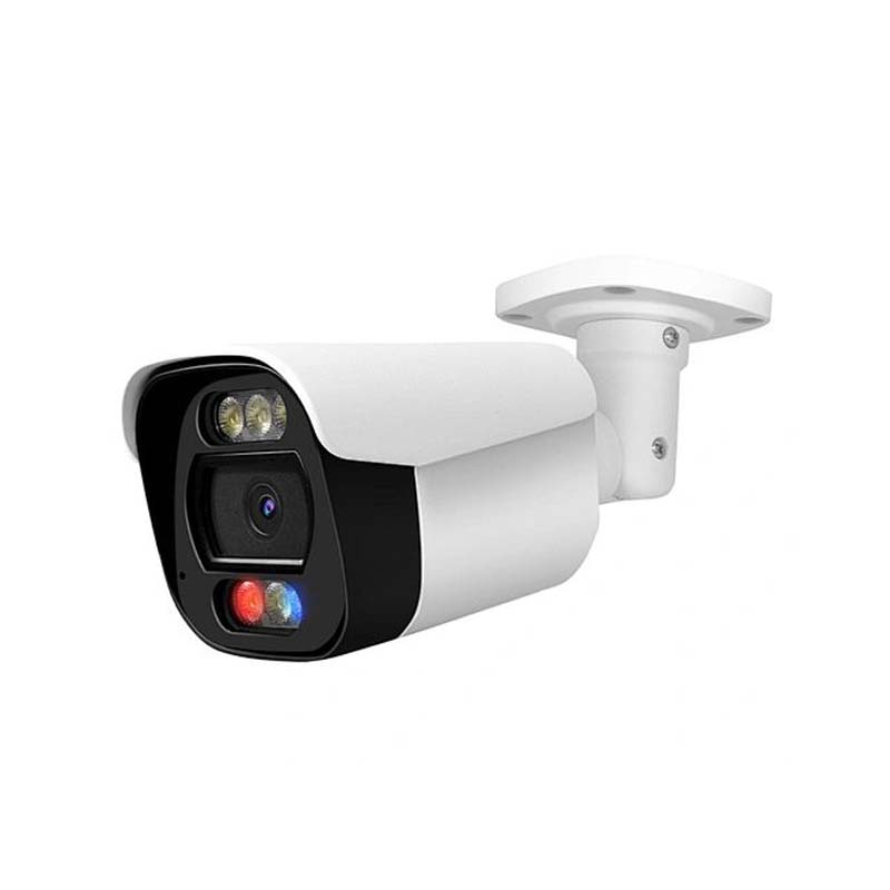 Red and blue Flashlight Alarm 8MP Two Way Audio OEM 2.8mm fixed lens ...