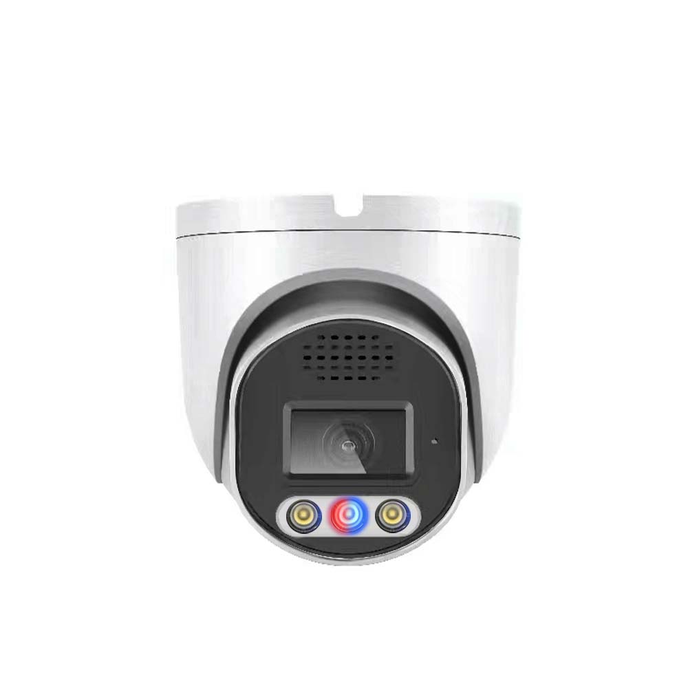 Two Way Audio 8MP Red And Blue Flashlight Alarm Turret ColorVu POE IP ...