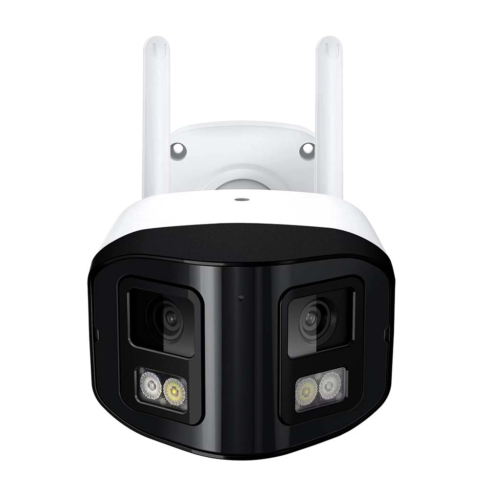 4G LTE 180 Degree Field of View Dual Lens Panoramic AI IP Bullet Camera ...