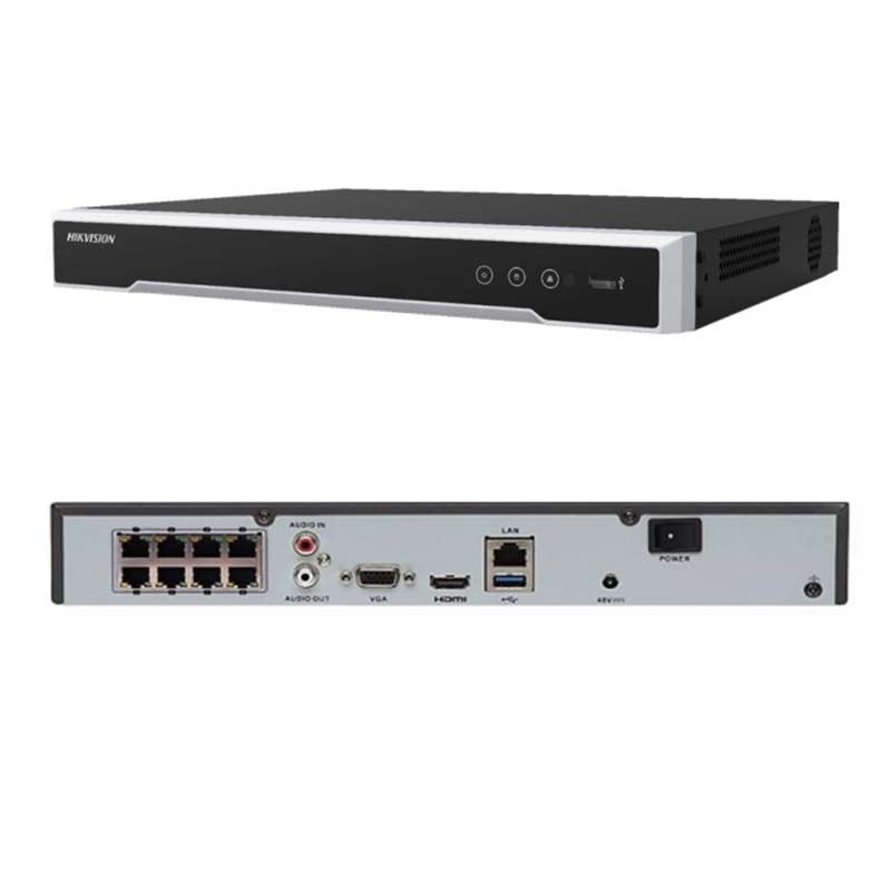 HikVision DS-7608NI-Q2/8P 8Channel 8PoE NVR, 2 SATA Interfaces, 80mbps ...