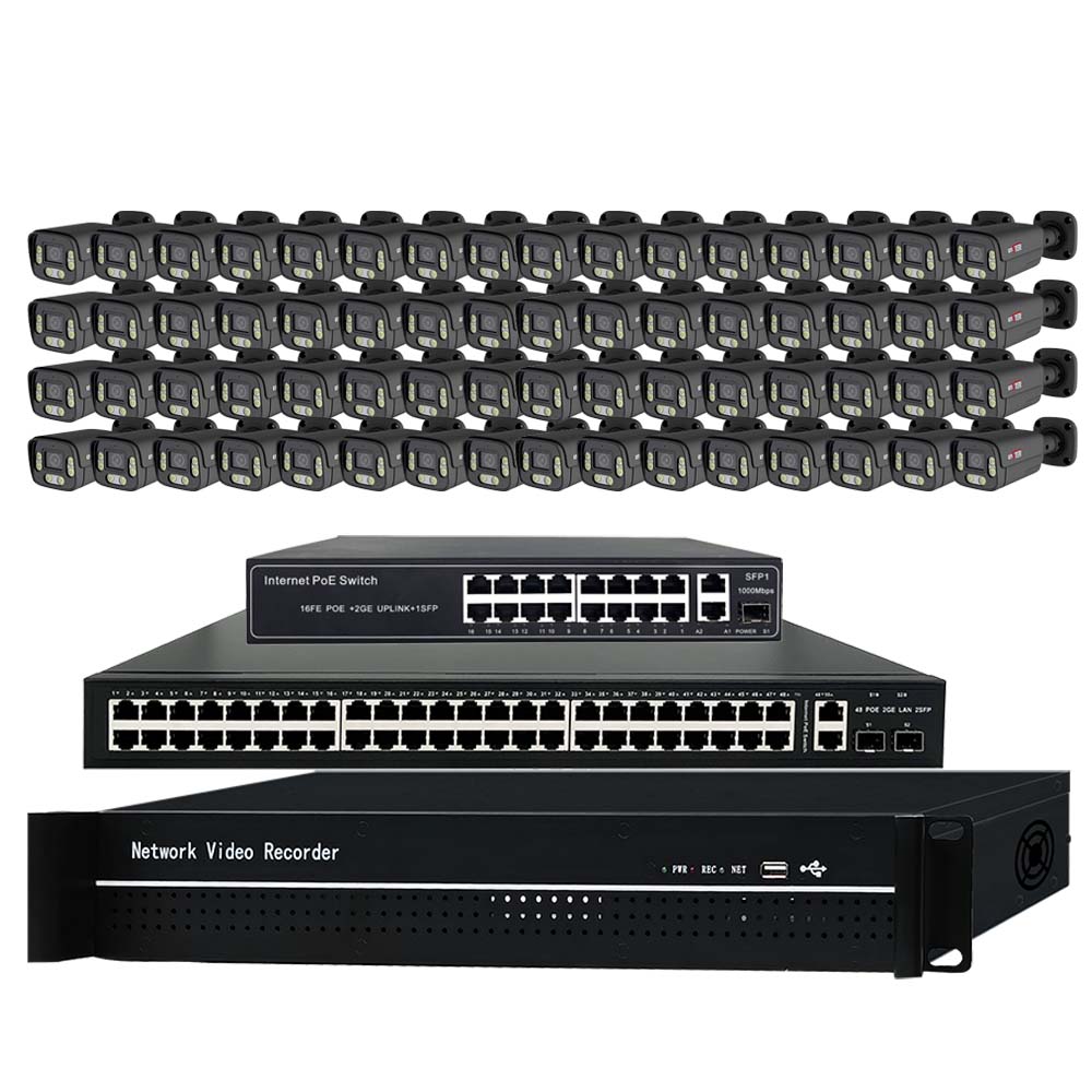 64 Channel 8mp 4k Outdoor Bullet Poe Cctv Security Surveillance Camera ...