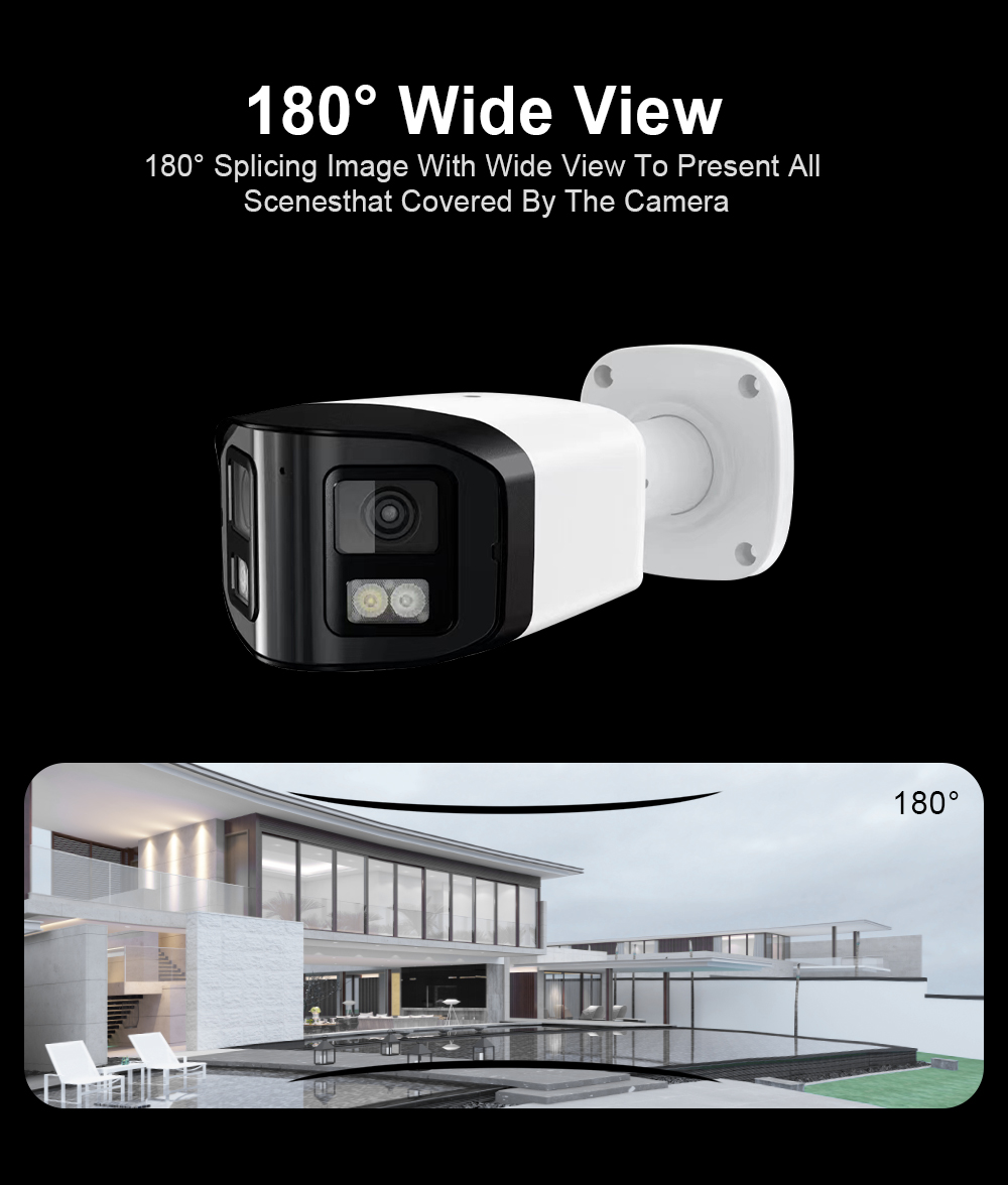 180° FOV Dual Lens Panoramic AI IP PoE Bullet Camera | ENSTER