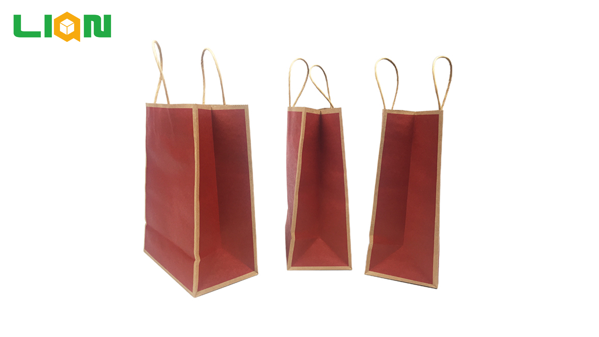Customized Color Printed Paper Bag Reusable Kraft Paper Bags Gift Carry Bag