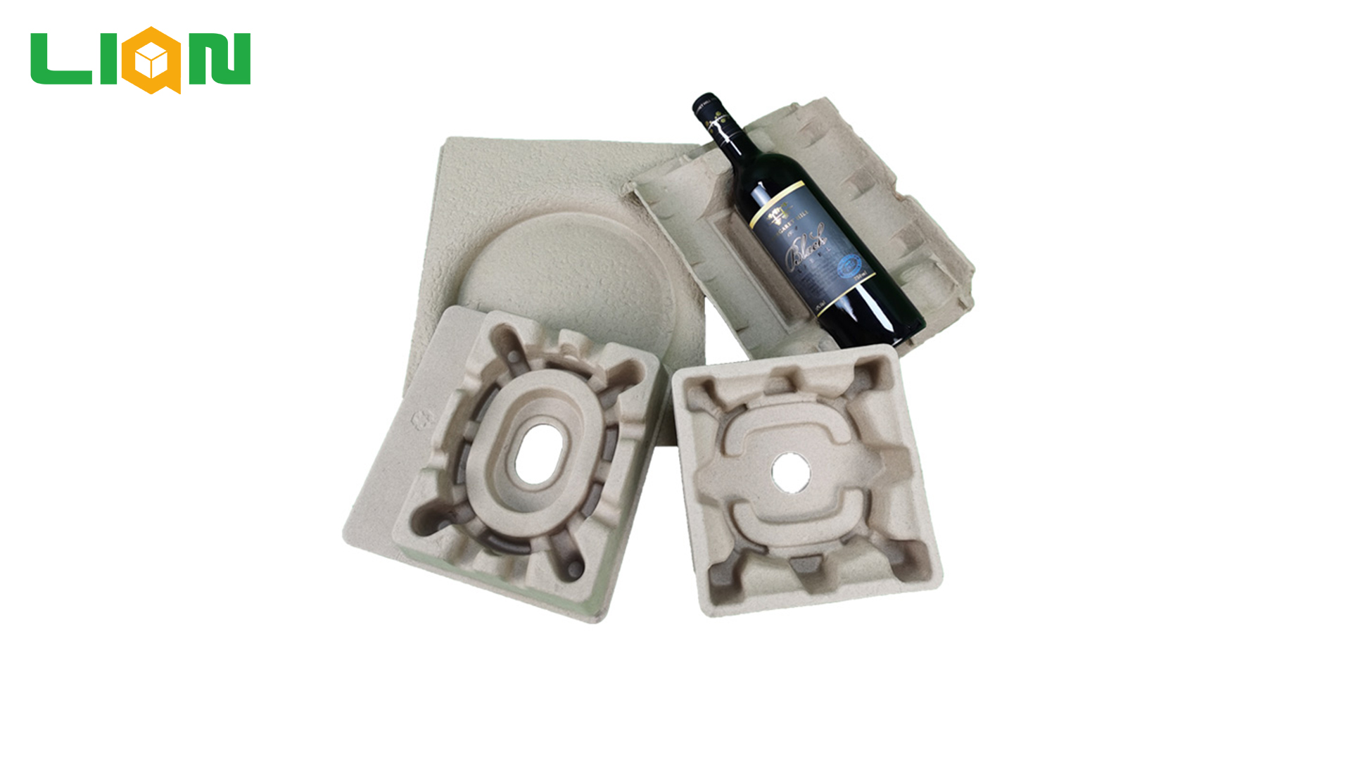 Customized Sustainable Molded Pulp Packaging For Molded Pulp Wine ...
