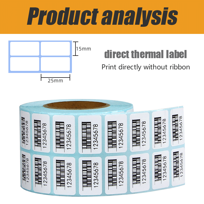 Wholesale Double Row Barcode Label Sticker Direct Thermal Label Paper ...