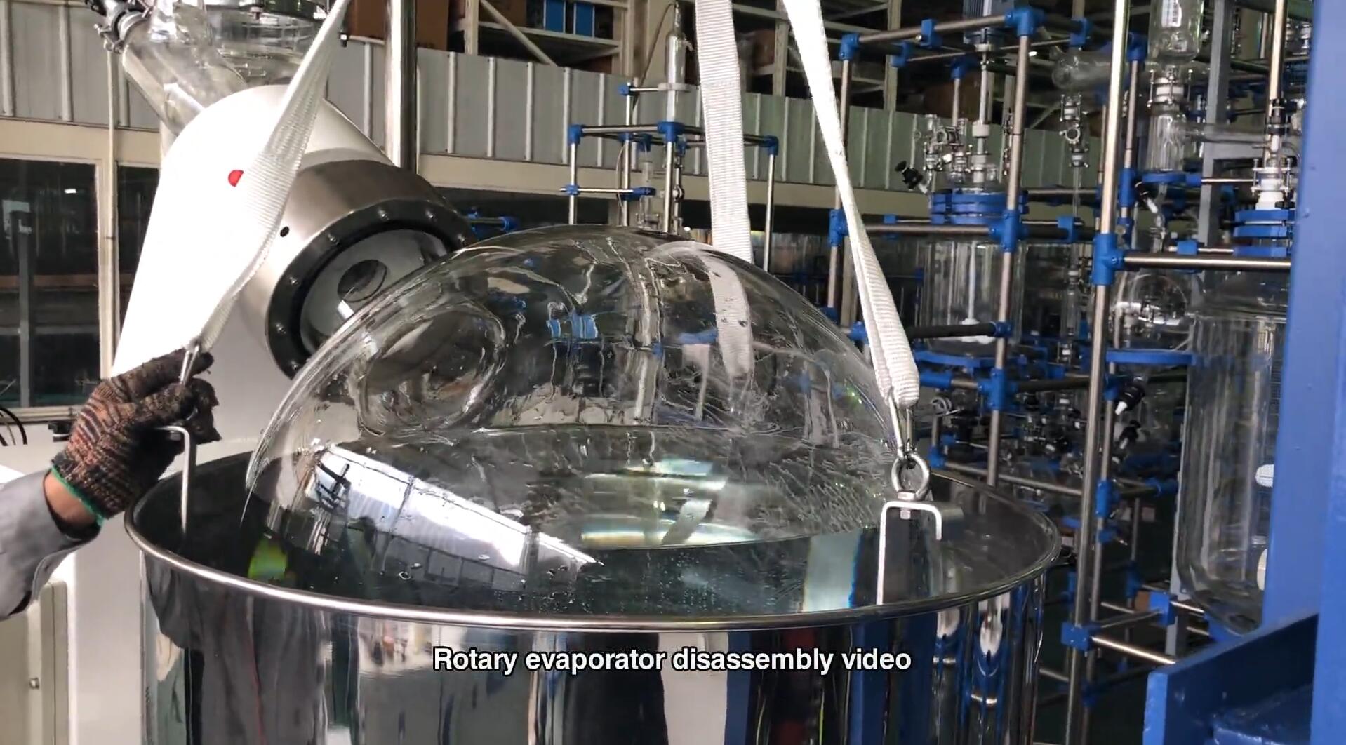 How to remove the evaporating flask of the 100L rotary evaporator?