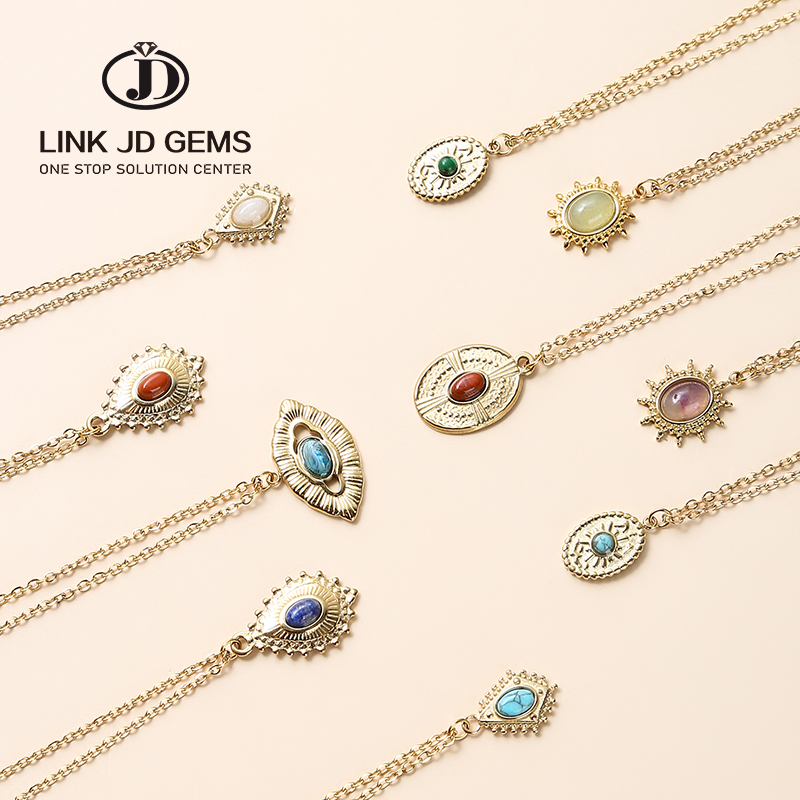 fashion jewelry wholesale Stainless Steel Fashion Natural Gemstone ...