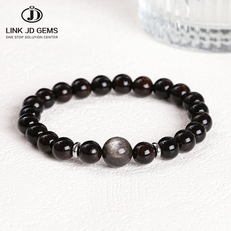 Bracelet Low Price Wholesale Black Sandalwood Silver Obsidian Bracelet ...