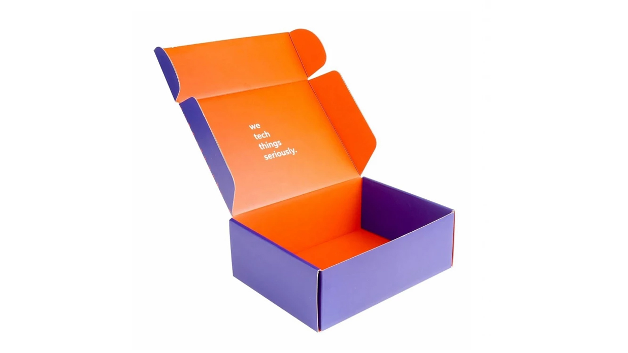 Custom Product Shipping Purple Color Packaging Mailer Box with Logo ...