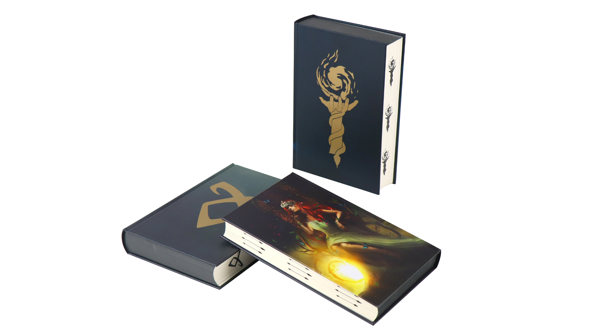 Custom Sprayed Edge Hardcover Book Embossed Cover Book Novels Printing ...