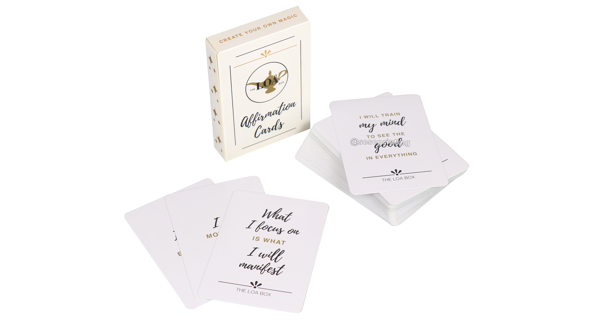 Custom Positive Motivational Affirmation Cards Personal Self ...