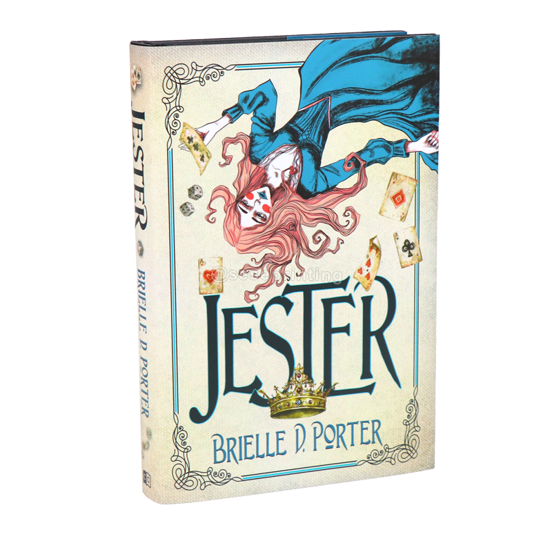 Hardback Book Custom Stenciled Edges Fiction Book with Dust Jacket