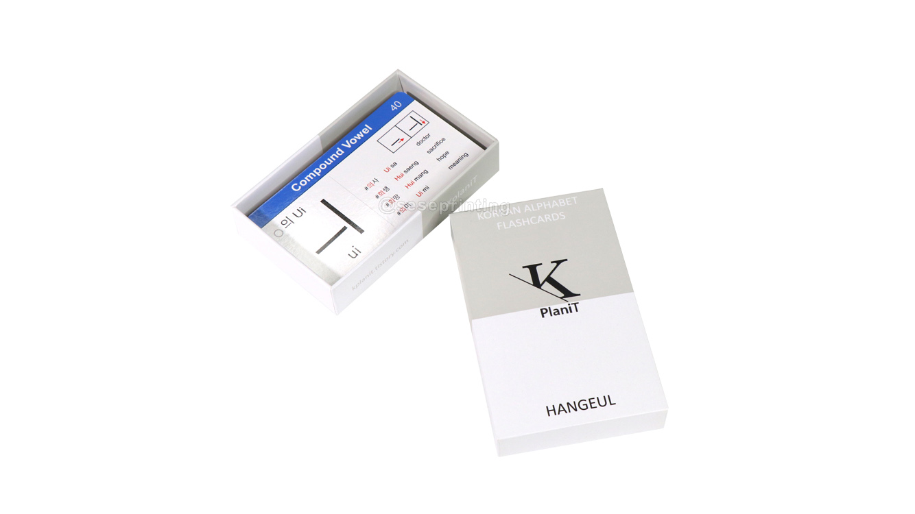 Custom Flash Cards Printed Both Sides Design Educational Card