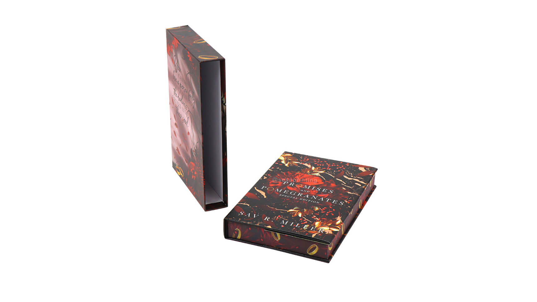 Luxury Foiled Hardcover Sprayed Edges Book Printing with Slipcase ...