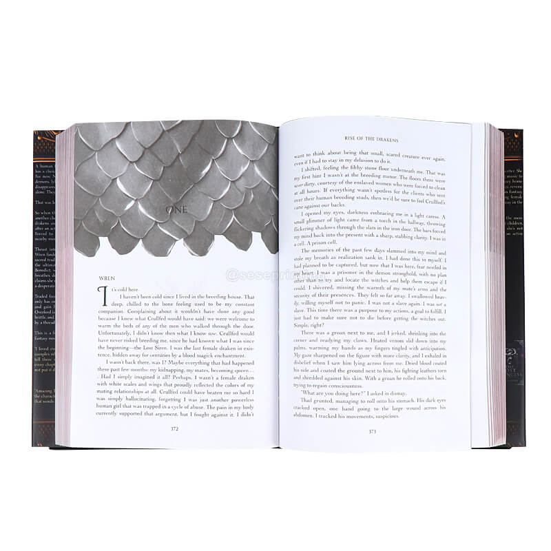 Gold Foil Stamped Cloth Cover Hardcover Book Printed Sprayed Edges ...