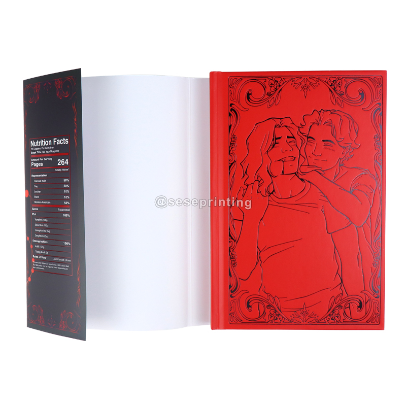 Custom Sprayed Edge Hardcover Book Embossed Cover Book Novels Printing
