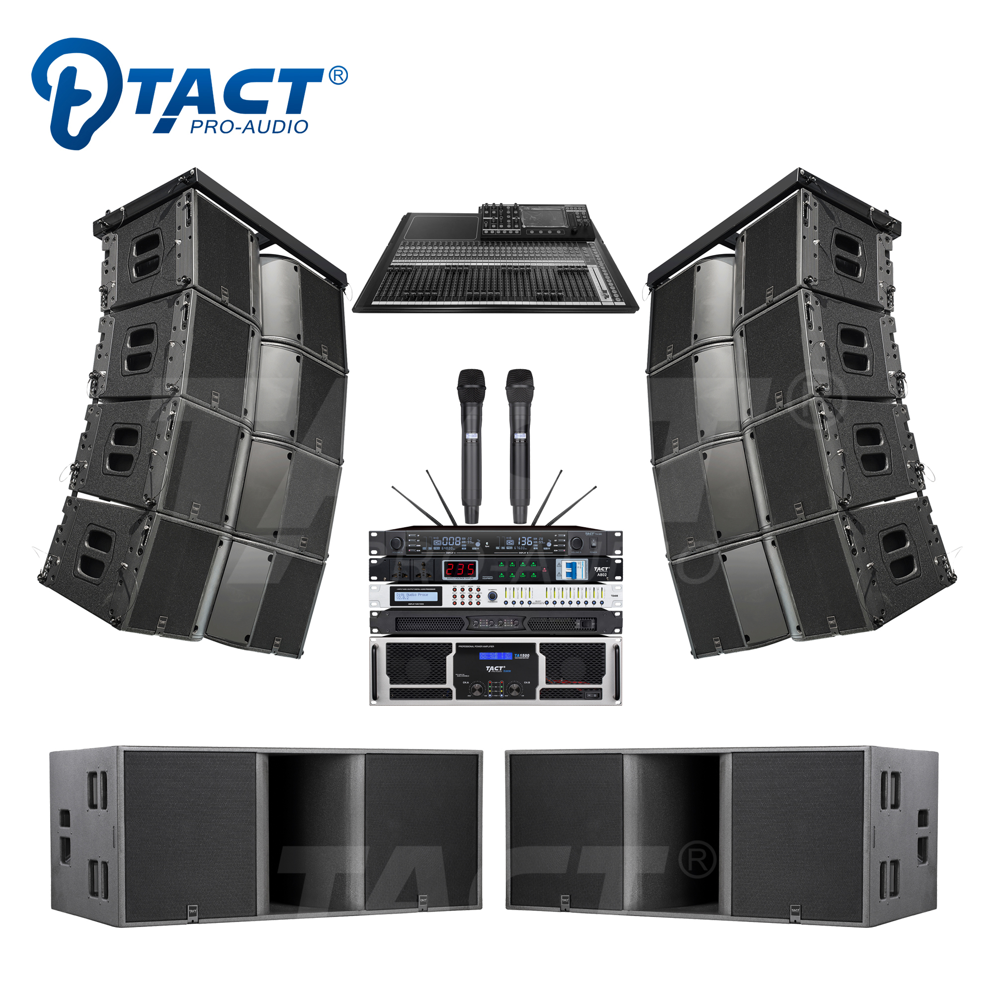 2 way dual 12 inch line array sound professional audio for stage outdoor | TACT
