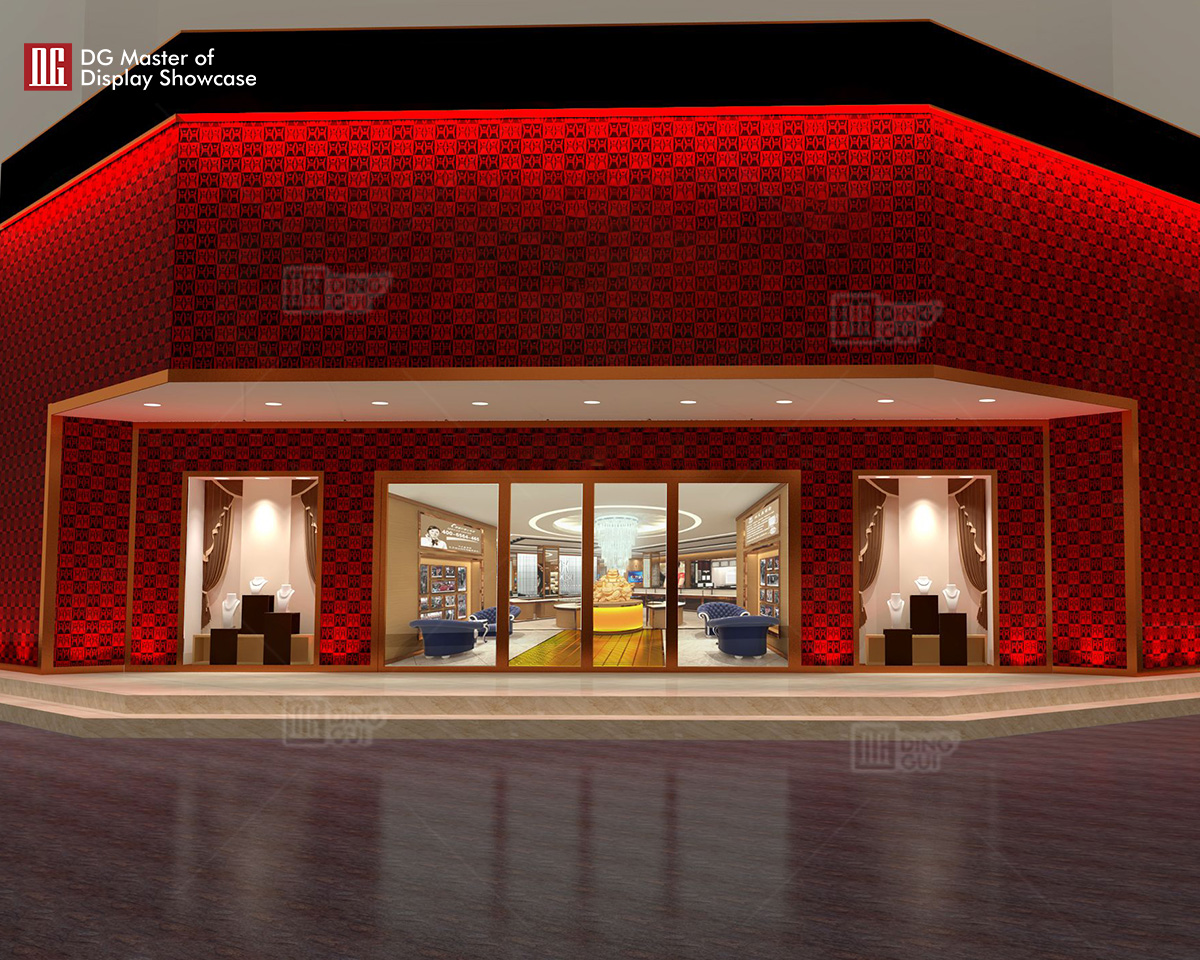 DG Showcase Factory price custom elegant design OEMODM wood glass ...